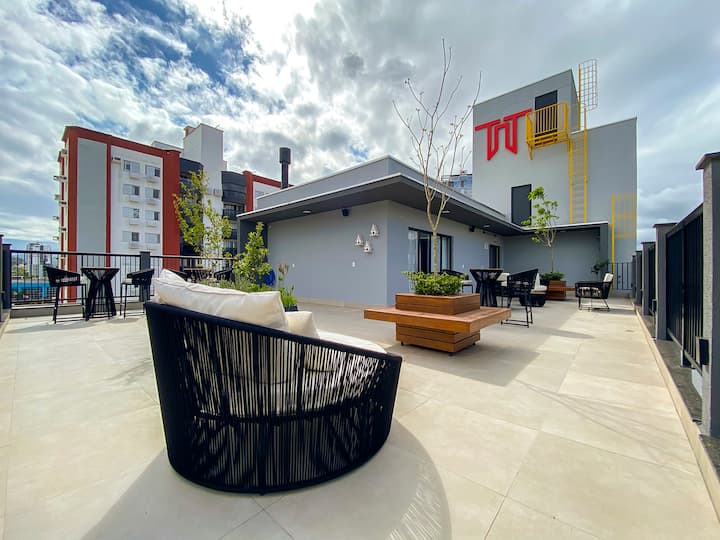 Estúdio 4 Pessoas C/ Ar E Garagem – 800m Oktober - Blumenau