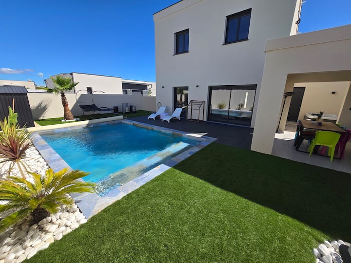 Villa Avec Piscine Chauffée Et Jacuzzi - Valras-Plage