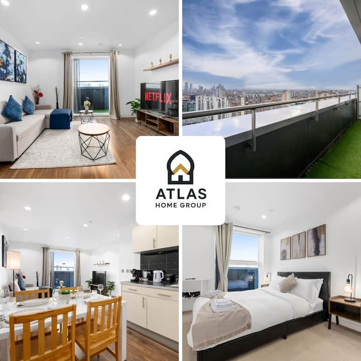 Panoramic City Views – Elegant 2br, 2 Min To Metro - Manchester