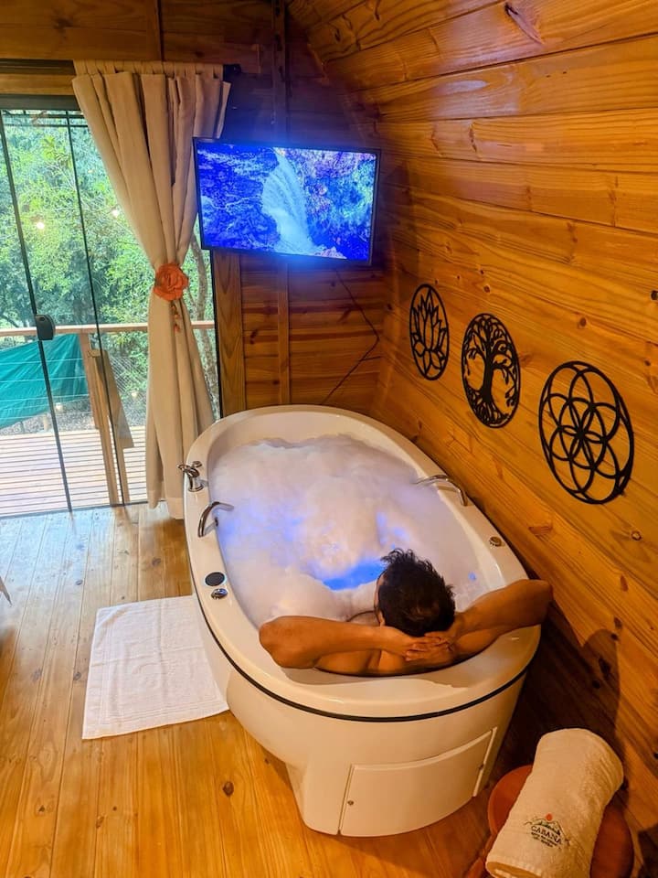 Cabana Do Bosque Com Hidromassagem E Café Da Manhã - Ibiúna