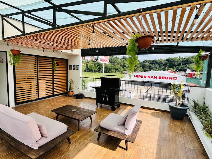 Loft Con Terraza Privada Y Asador Sobre Avenida - Xalapa