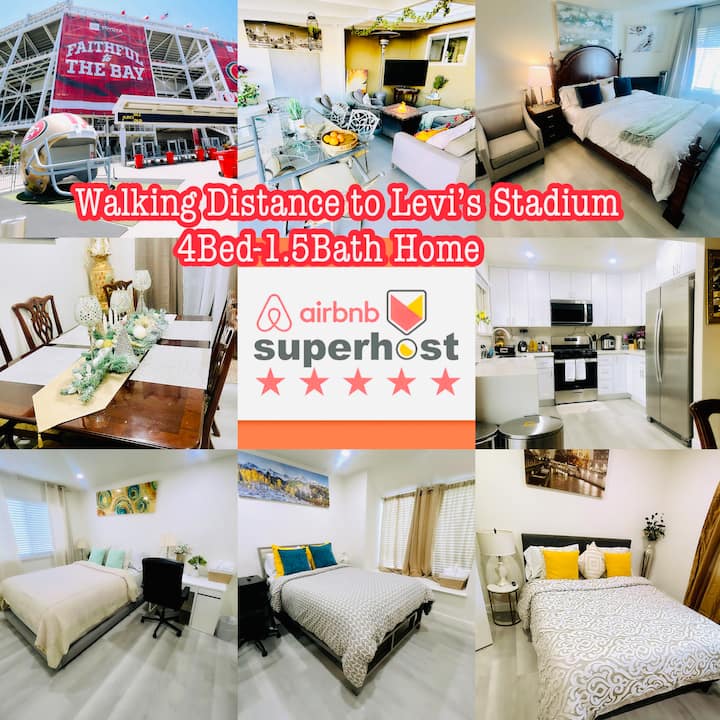 Spacious Getaway Home Near Levi’s 4bed 1.5 Bath - San Jose, CA