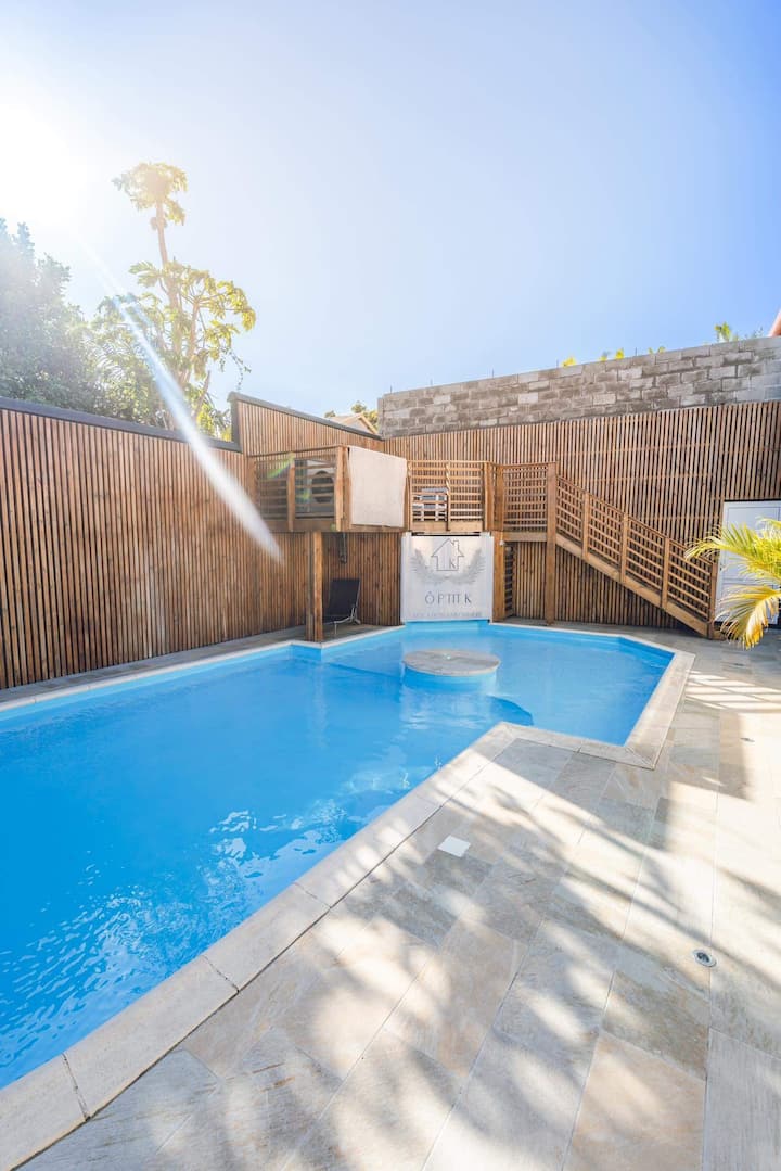 Villa Ô P’tit K Piscine Chauffée, Jacuzzi, Confort - Saint-Pierre