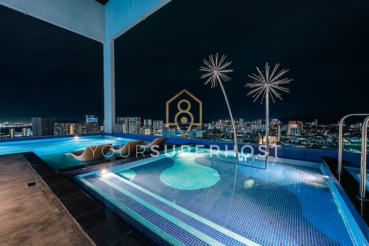 2br【promo -15%】prime Location |Sky Infinity Pool - Penang