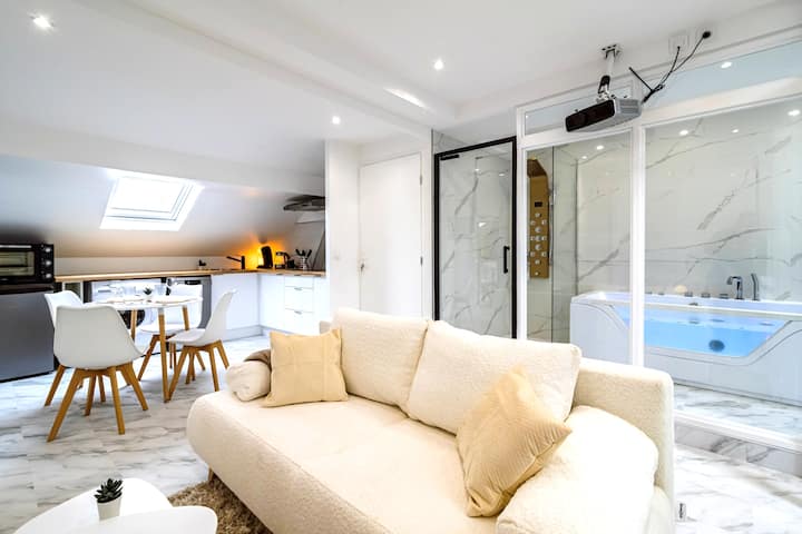 Suite Balnéo - Hydromassage Et Rétroprojecteur - Reims