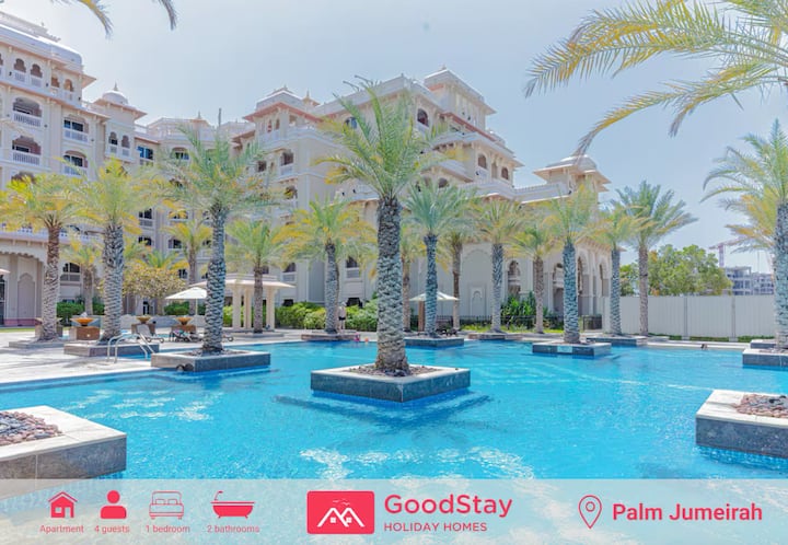 Bright 1bdr In Palm W/ Private Beach And Pool - Dubai