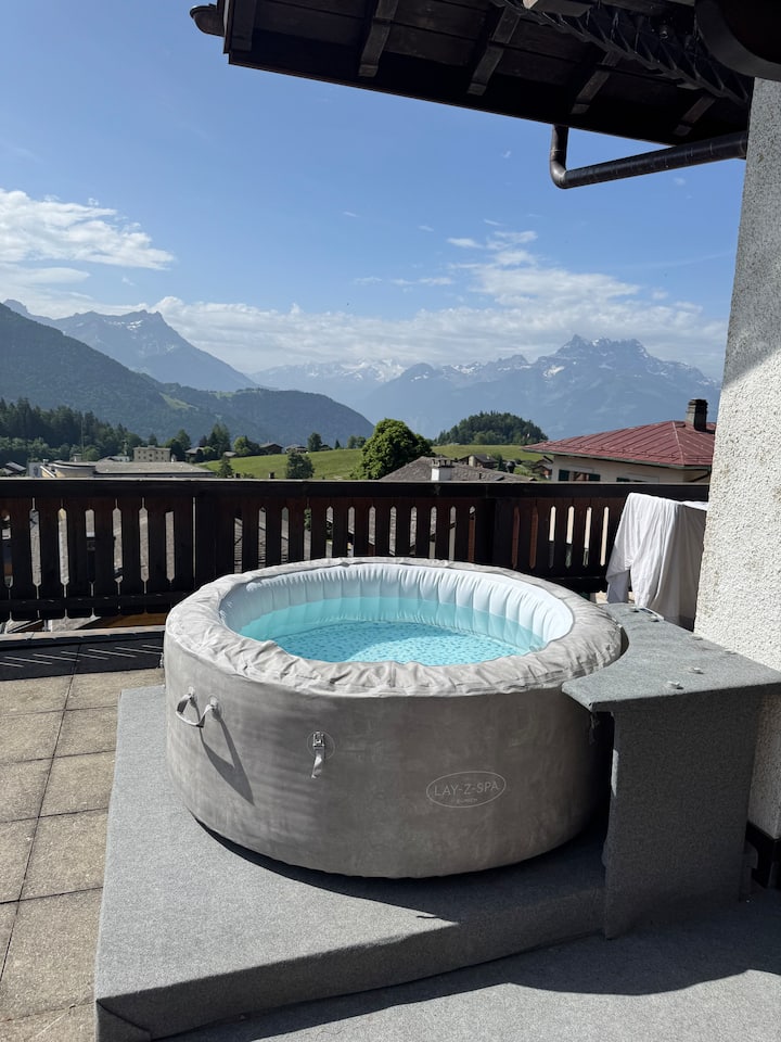 Chalet Cosy Avec Jacuzzi à 2 Pas Des Pistes De Ski - Leysin