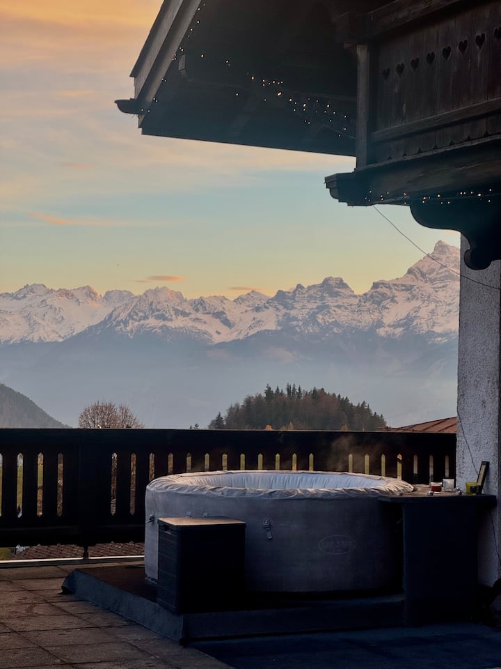 Chalet Cosy Avec Jacuzzi à 2 Pas Des Pistes De Ski - Leysin