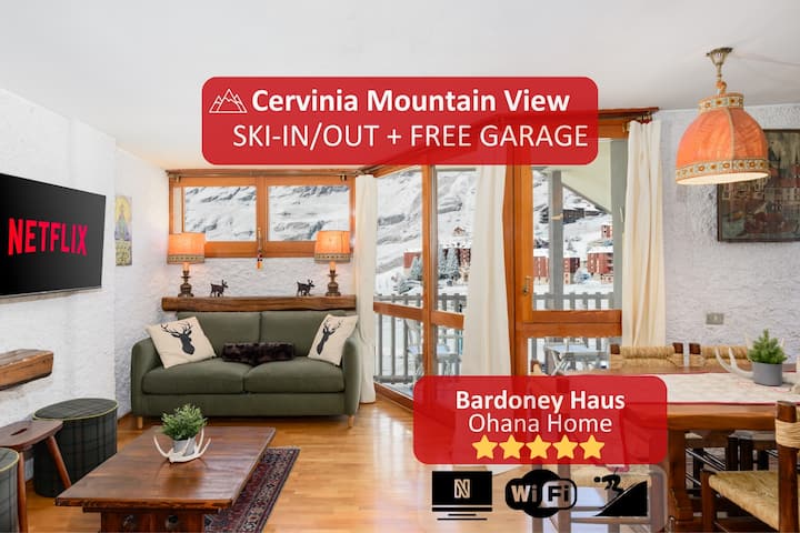 [Cervinia Mountain View] Ski-in/out+ Free Garage - Zermatt
