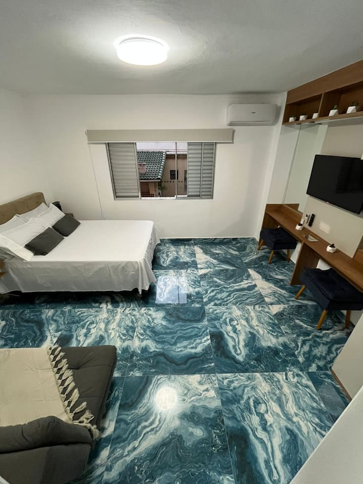 Flat Moderno Na Praia Grande, Apenas 275m Da Praia - Santos State