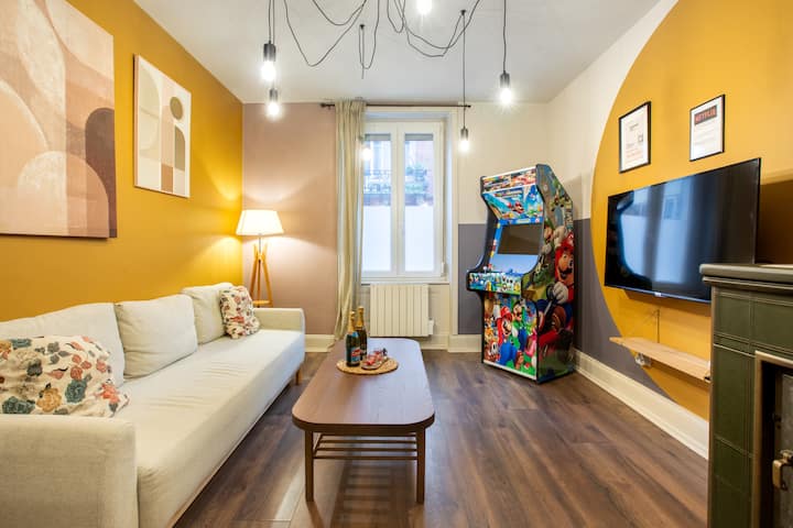Loft Zenora – Jacuzzi & Arcade En Centre-ville - Mulhouse