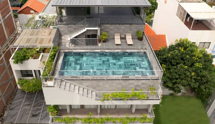 Modern 6br Villa Rooftop Pool, Steambath& Elevator - Đà Nẵng