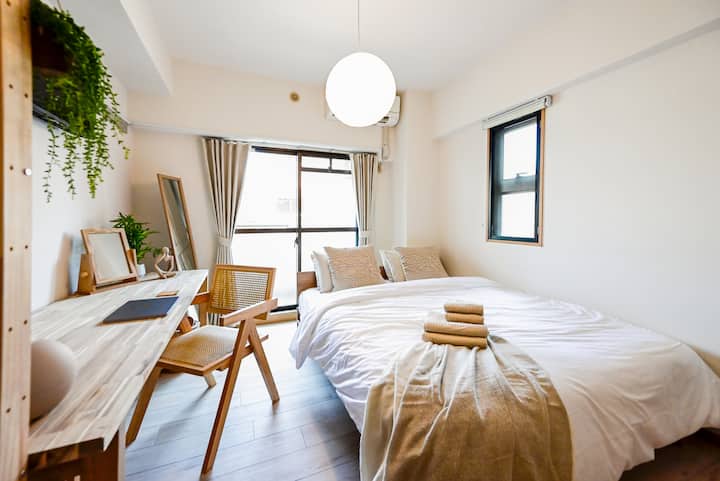New8! Japandi 1br In Prime Location-1 Min To Stn8 - 福岡縣