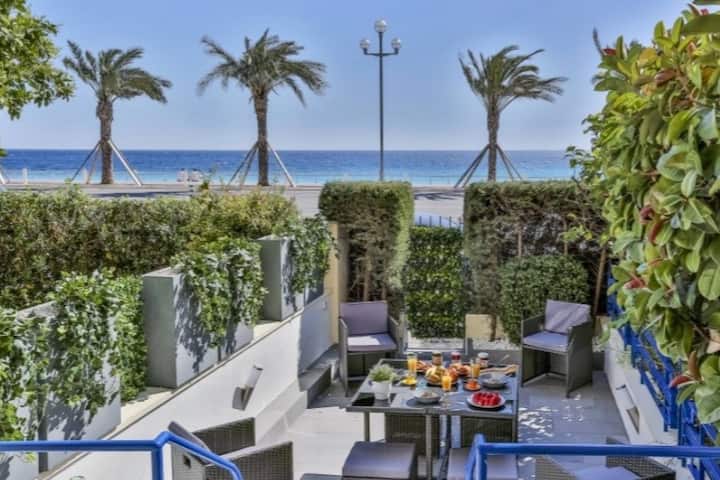 Vue Mer Et Accès à La Plage - 6 Personnes - Nice
