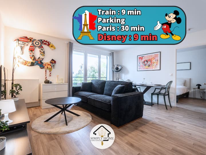 Twin – Disney 9min/ Gare 9min/ Paris 30min/parking - Montévrain