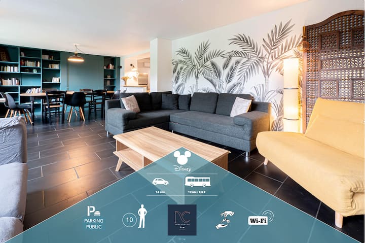 *Disneyland-paris,15 Min* Maison Atypique, 10 Pers - Bussy-Saint-Georges