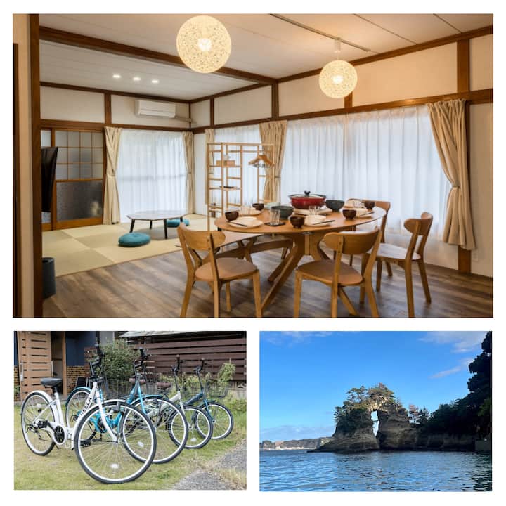 松部港へ徒歩1分｜勝浦観光と海遊びの拠点に｜自転車無料｜鵜原理想郷・勝浦海中公園近く｜碧海aomi｜ - Katsuura