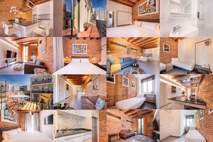 Great Groupflat 6 Bedroom In Poble-sec For 12ppl! - Barcelona