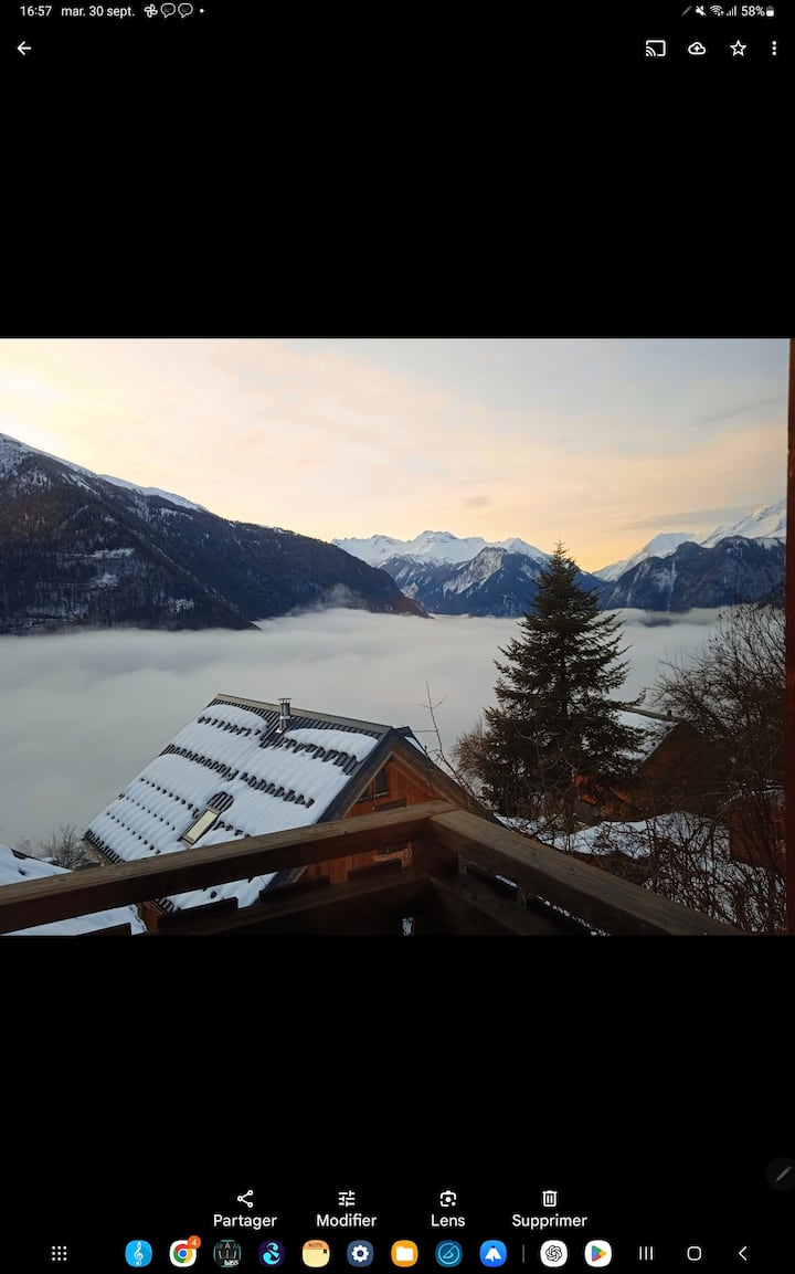 Grand Chalet, 5 Min Téléphérique, Vue Incroyable - Allemond