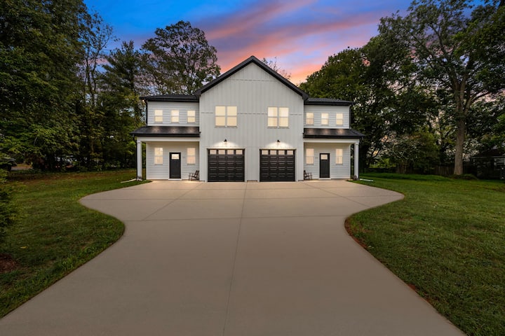 Modern Airy Duplex With Ev Charger - Graham-Mebane Lake