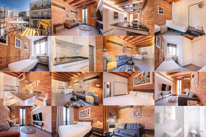 Comfy 8 Bedroom Groupflat In Poble-sec 16 People! - Barcelona-El Prat Airport (BCN)