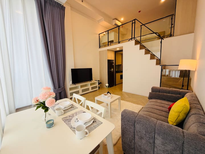 <M39>全新！促销！曼谷高级公寓@rama 9 商圈/中国大使馆/Rca 酒吧街/无敌景观 - Bangkok