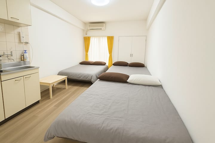 道頓堀徒歩5分ベッド3台ファミリー向け - Osaka