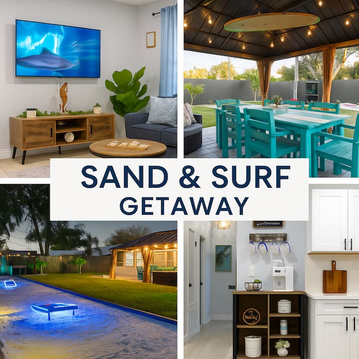 Sand & Surf Getaway | Backyard Fun & Firelight - Bradenton, FL