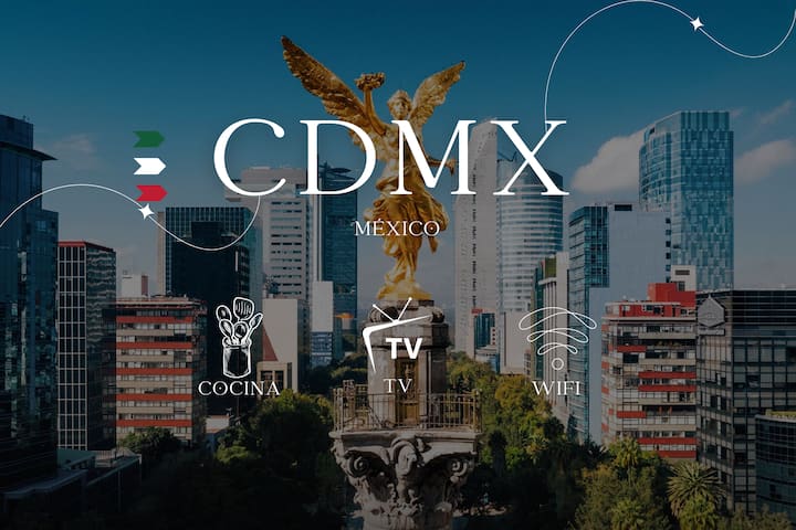 Apt+wifi+kitchen+laundry+work Area @Ciudaddeméxico - Mexico