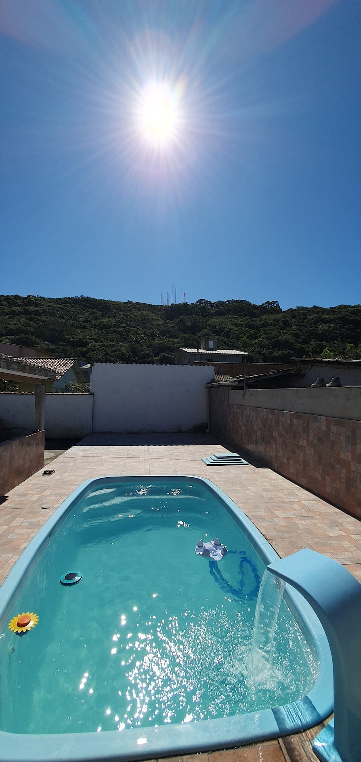 Casa Com Piscina Privativa No Mar Grosso. - Laguna