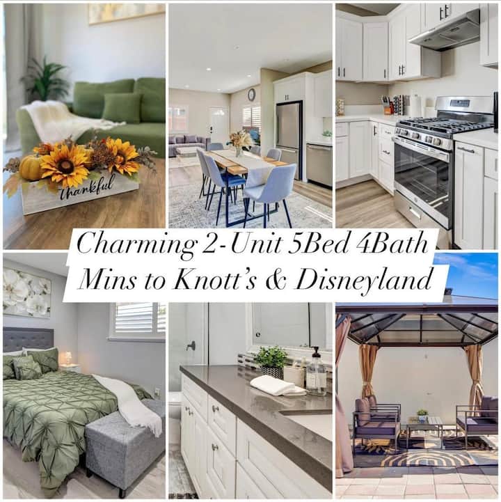 Charming 2-unit 5bed 4bath Mins To Knott’s &Disney - Anaheim, CA