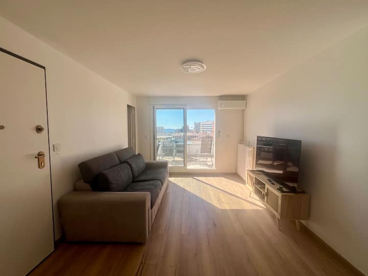 Rooftop Calme Avec Terrasse-2 Min Gare St Charles - Marsella