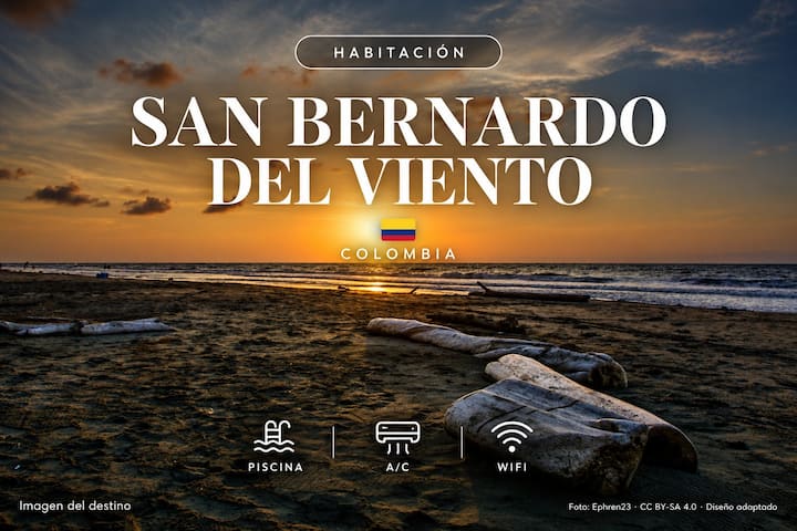 Homey Room+pool+ac@san Bernardo Del Viento - San Bernardo Del Viento