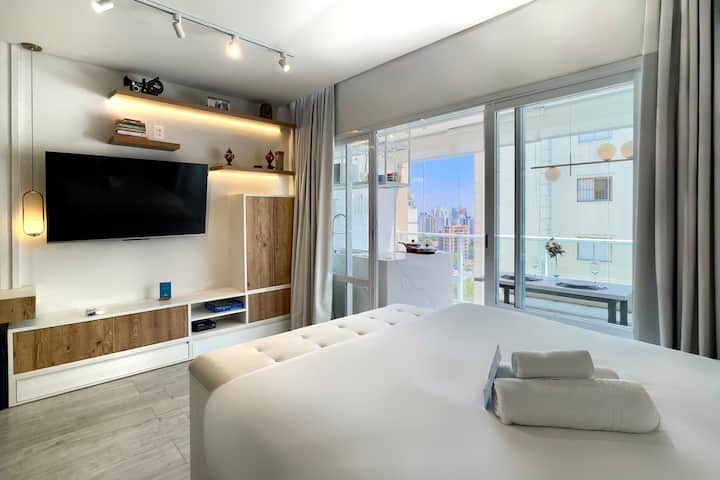 Modern Apt, Free Valet Parking, 24h Check-in - Brazil