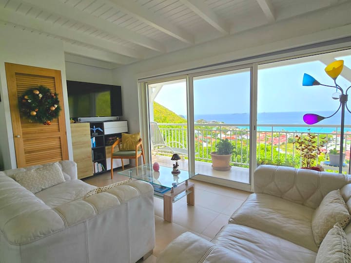 Bel Appartement Spacieux Vue Mer - Saint Barthélemy