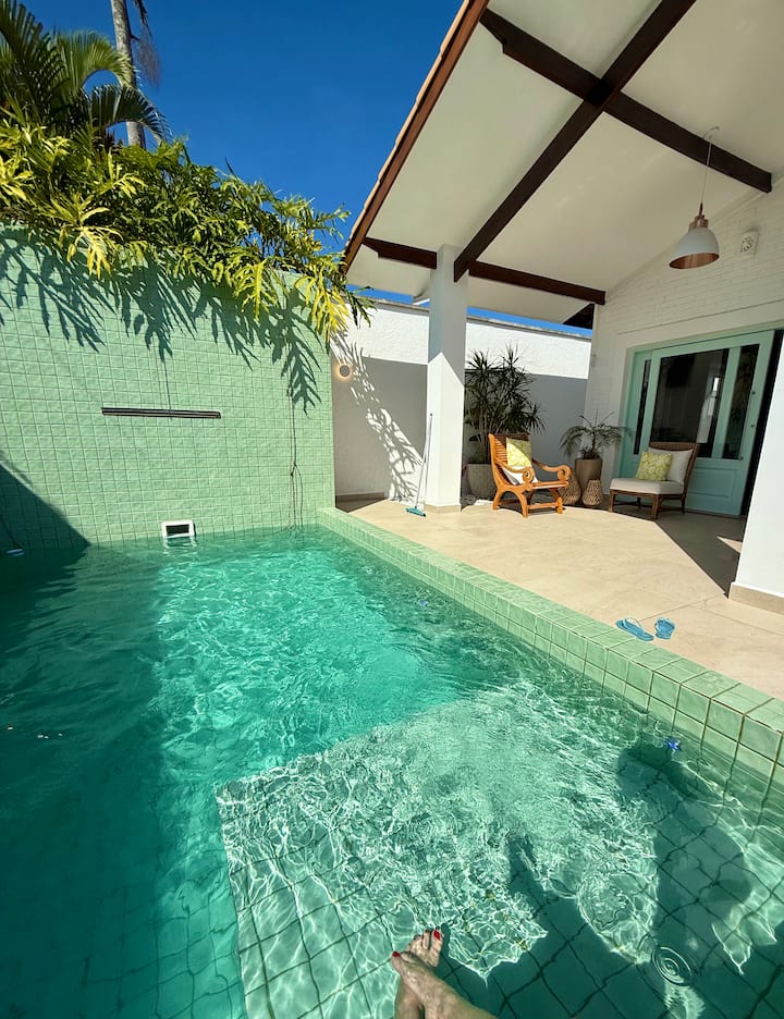 Casa Com Piscina -200 M Da Praia - Peruíbe