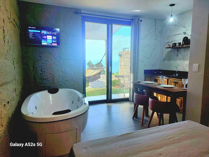 Estúdio Mirante Do Sol Com Banheira E Vista Mar - Governador Celso Ramos