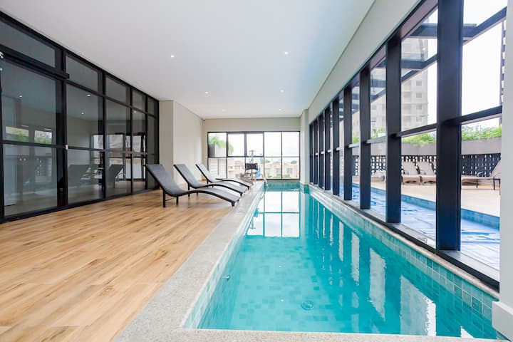 Jacuzzi+piscina Aquecida+rooftop+academia - Curitiba