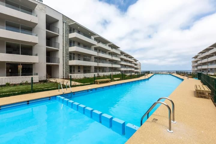 Hermoso Dpto. En Primera Línea De Costa En El Tabo - El Tabo