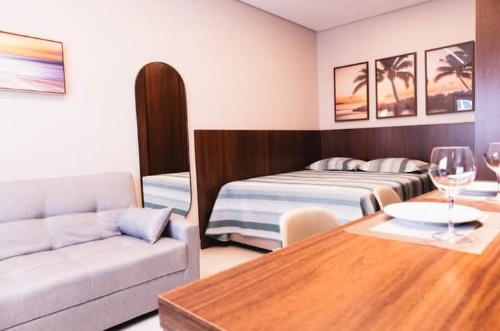 Lindo Ap De Frente à Praia Do Emissário Em Santos - São Vicente