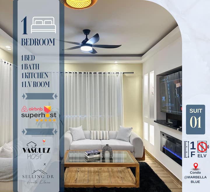 Suite #1 | Prime Stay • 1br-1bth • @ Marbella Blue - Puerto Plata