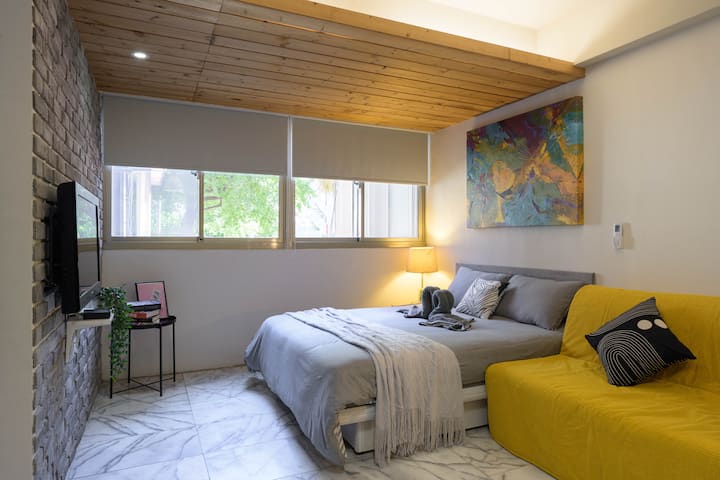 月租3mins忠孝新生站 / 華山藝文中心/三創/ 電梯保全雙人Studio/小廚區 / 獨立洗脫烘 - Taipei