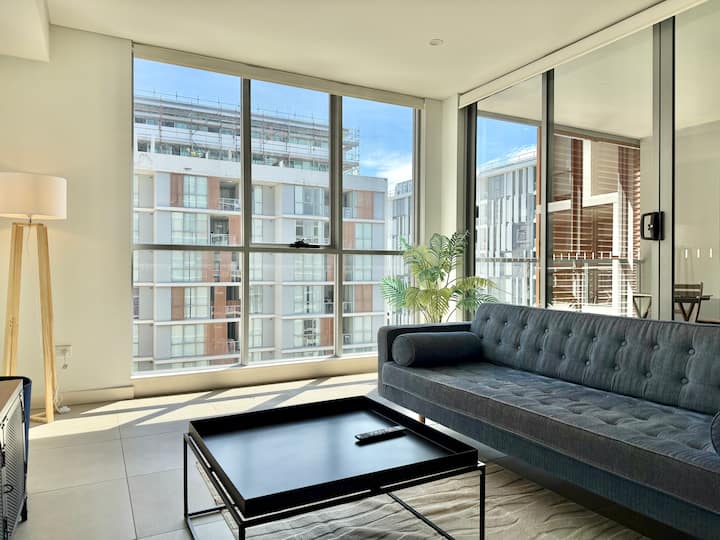 Fresh Mascot 1br + Study W/ 2 Queen Beds & Parking - 시드니