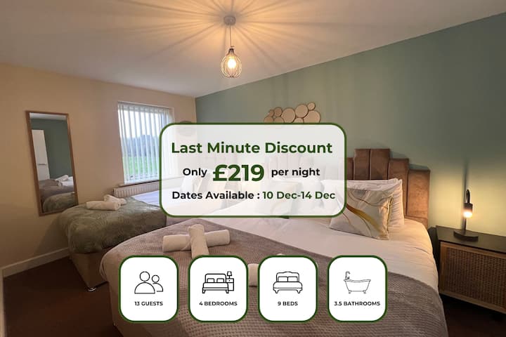 4 Br Home • Sleeps 13 • Free Parking - Leicester