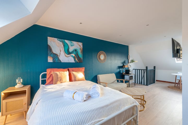 Studio Bleu Refuge- Calme Et éLégance Naturelle - Saint-Quentin