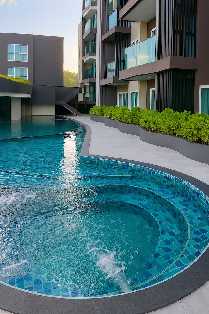 Bright 2br Condo | Pool Access | Near Central - Phuket