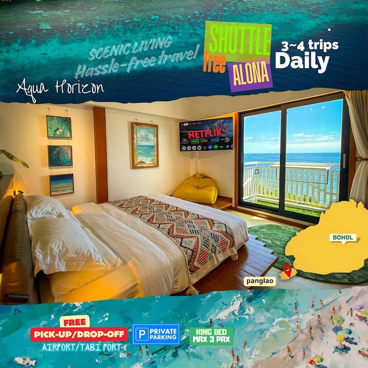 Aqua Horizon Panglao 19 Seaview Art Condo Kingbed - Dauis