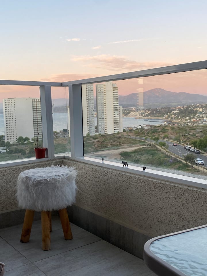 Hermoso Departamento Con Vista Al Mar Con-con - Concón
