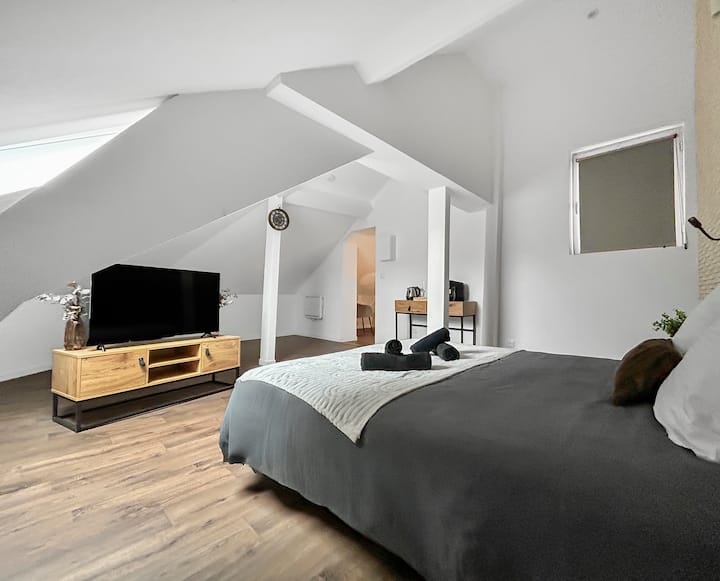 Fibre Ultra-rapide, Lit Queen Size, Cosy & Calme - Roubaix