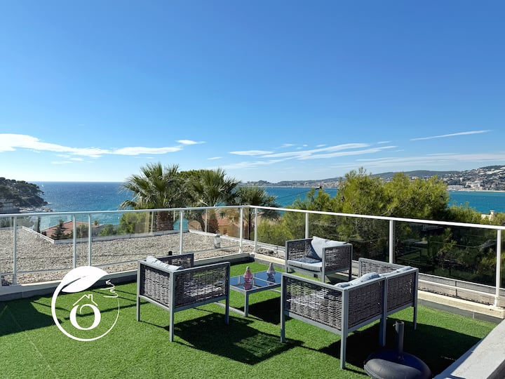 Toit Terrasse, Vue Mer, Clim, Parking Privatif - Sanary-sur-Mer